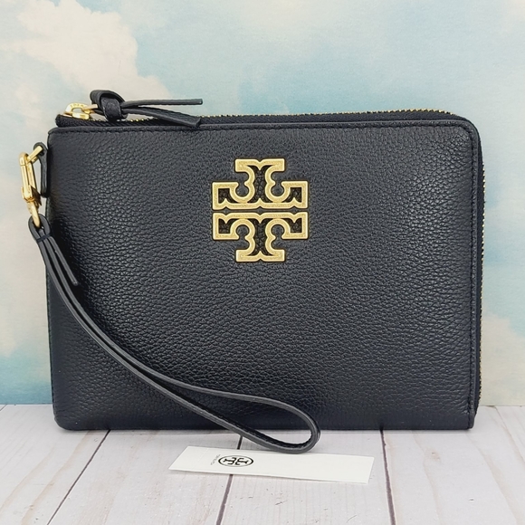 Tory Burch | Bags | Tory Burch Britten Large Zip Pouch Wristlet | Poshmark
